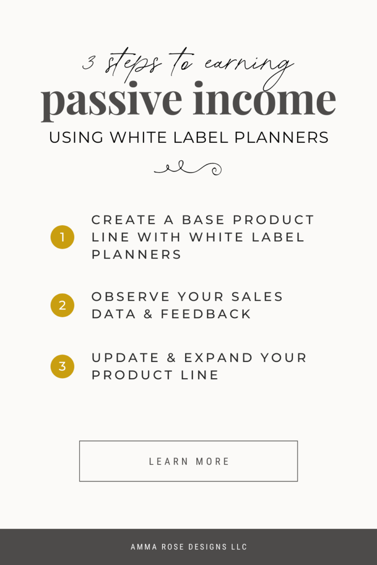 How to Utilize White Label Planners to Create Passive Income | Amma ...