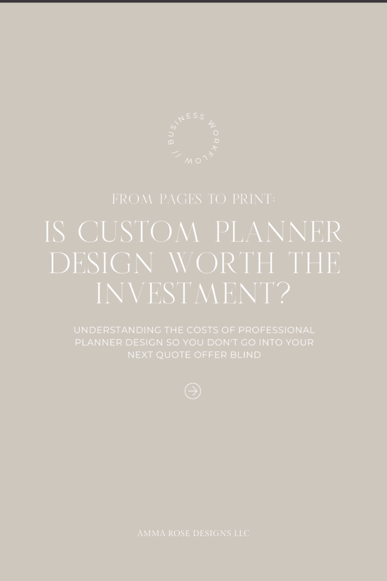 How Much Does a Custom Planner Design Really Cost? | Amma Rose Designs Blog